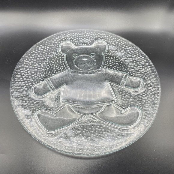 Source Unknown | Dining | Vintage Crystal Stippled Etched Glass Teddy ...